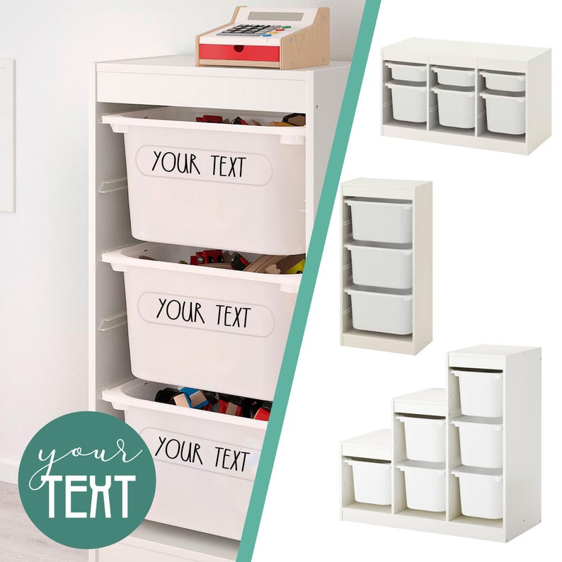 Personalized Vinyl Labels for IKEA® Trofast Furniture, Customizable ...