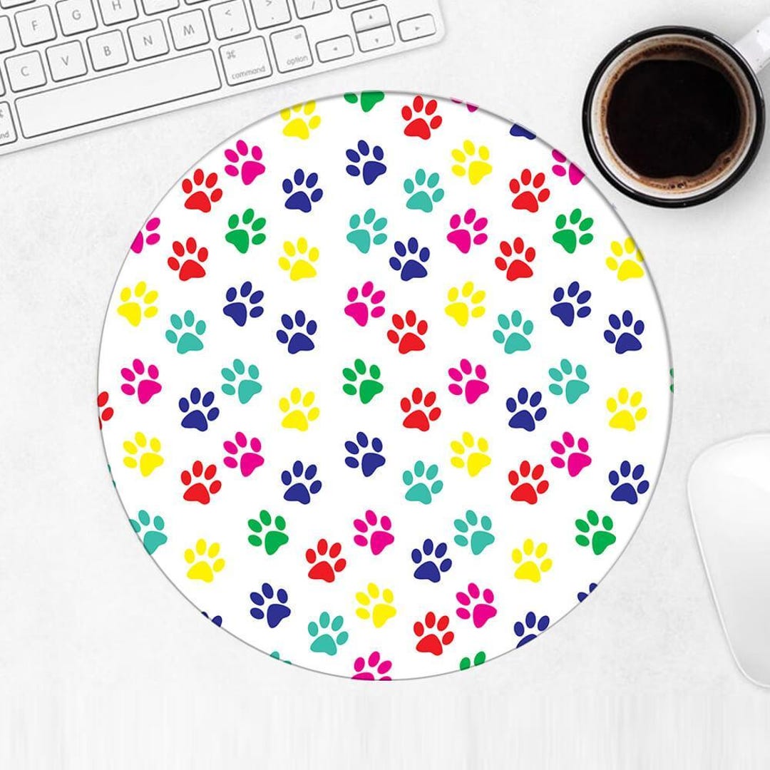Dog Mousepad Gift Paws Colors Cute Animal Pet Canine Pets Dogs - Etsy