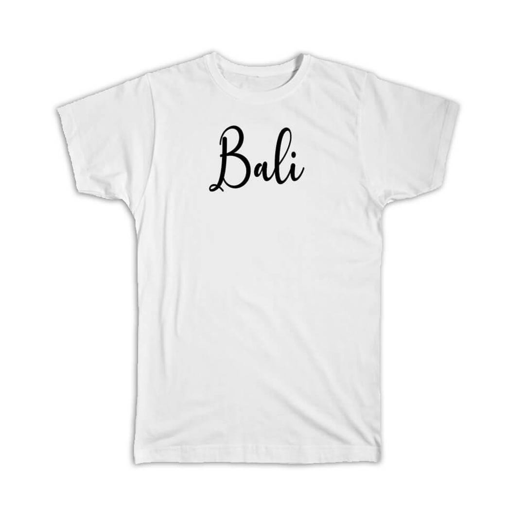 Bali T-shirt Gift Cursive Travel Souvenir Country Indonesia - Etsy