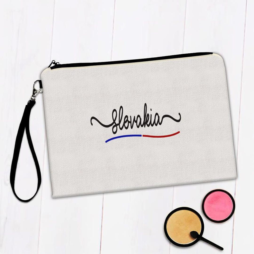 Slovakia Flag Colors Makeup Bag Gift Slovak Travel Expat Country ...