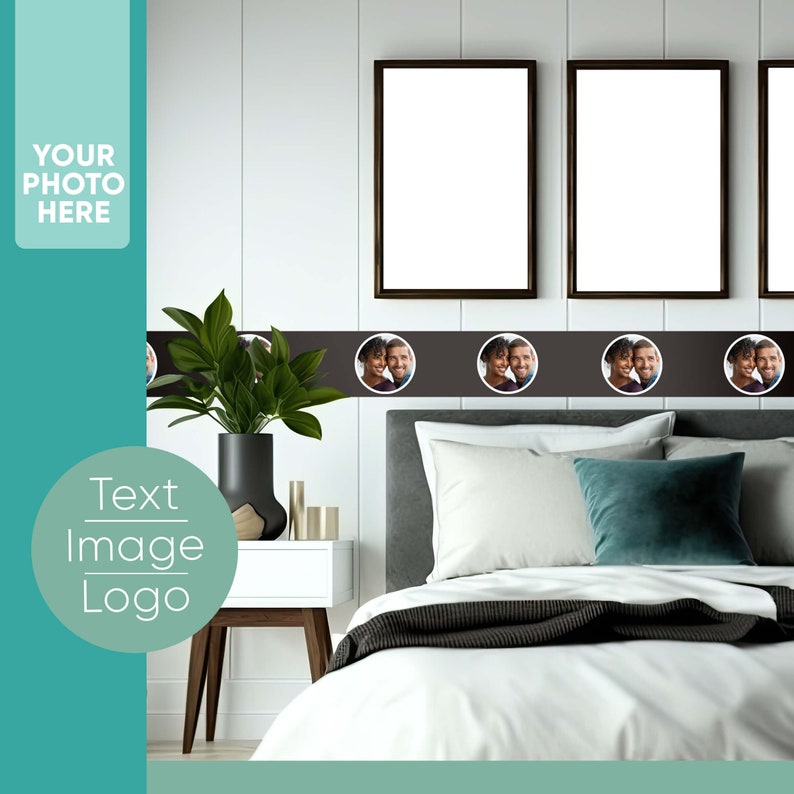 Personalized Border Vinyl Sticker Custom Baby Room Wall Home Office ...