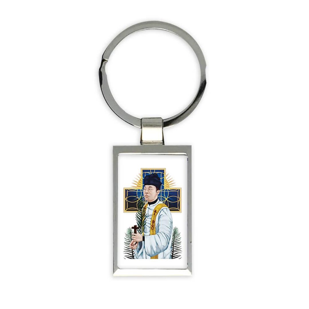 Saint Andrew Dung Lac Gift Rectangular Keychain Vietnamese Catholic ...