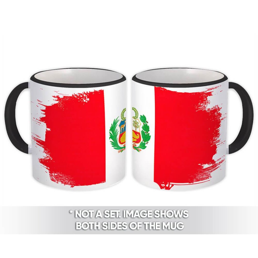 Peru Mug Gift Distressed Flag Vintage Peruvian Expat Country - Etsy