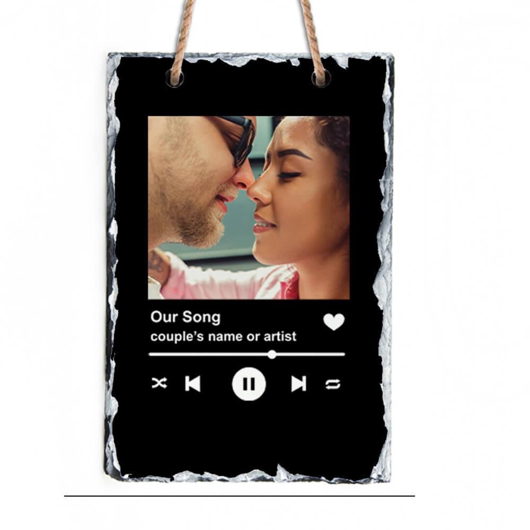 Personalized Custom Song Music Couple Wedding Anniversary Hanging Photo ...