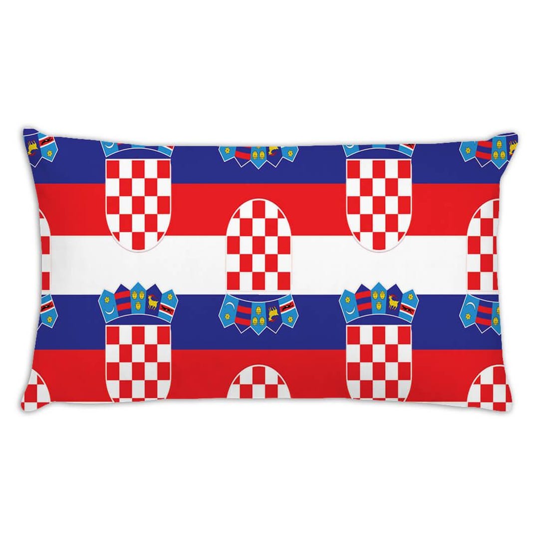 Croatian Flag Croatia Rectangular Premium Throw Pillow Gift Seamless - Etsy