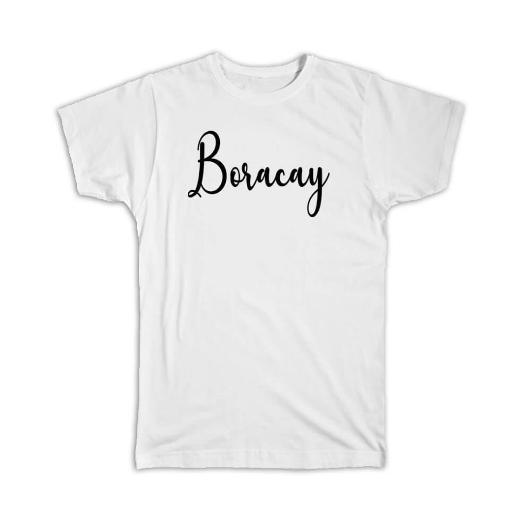 Boracay T-shirt Gift Cursive Travel Souvenir Country Philippines - Etsy