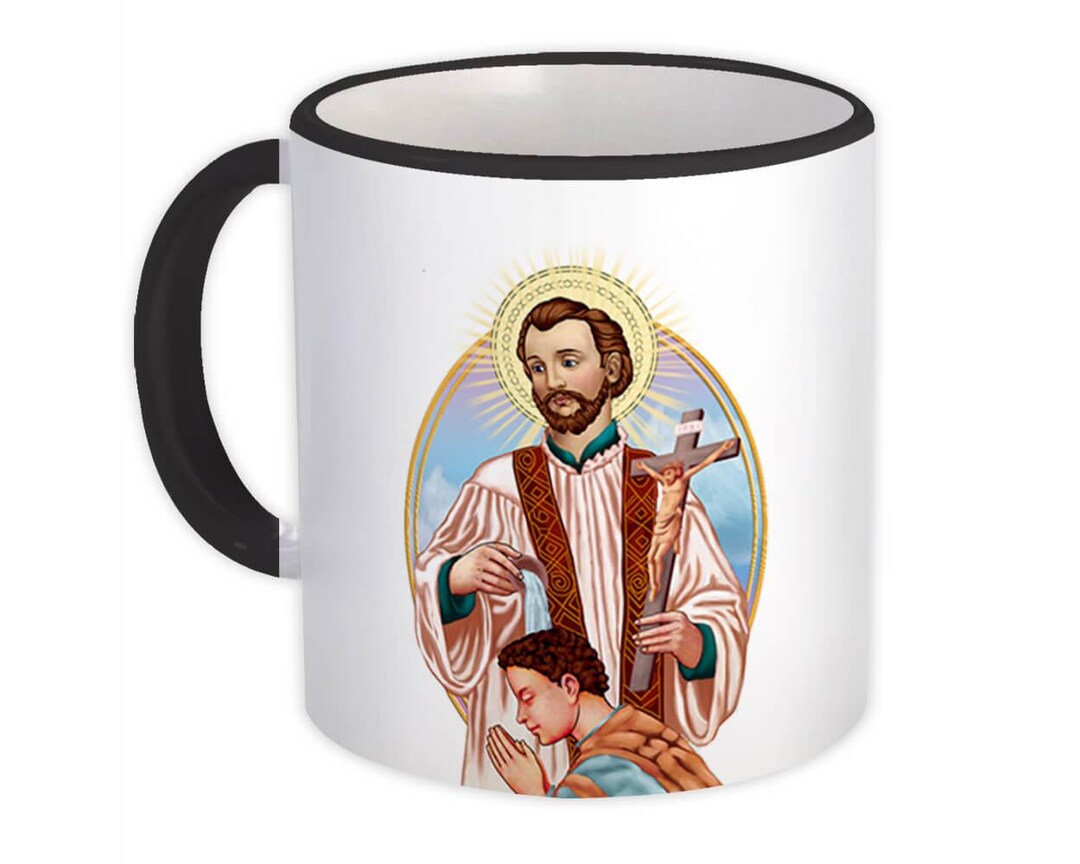 Saint Francis Xavier Mug Gift Catholic Christian Jesus Crucifix Baptism ...