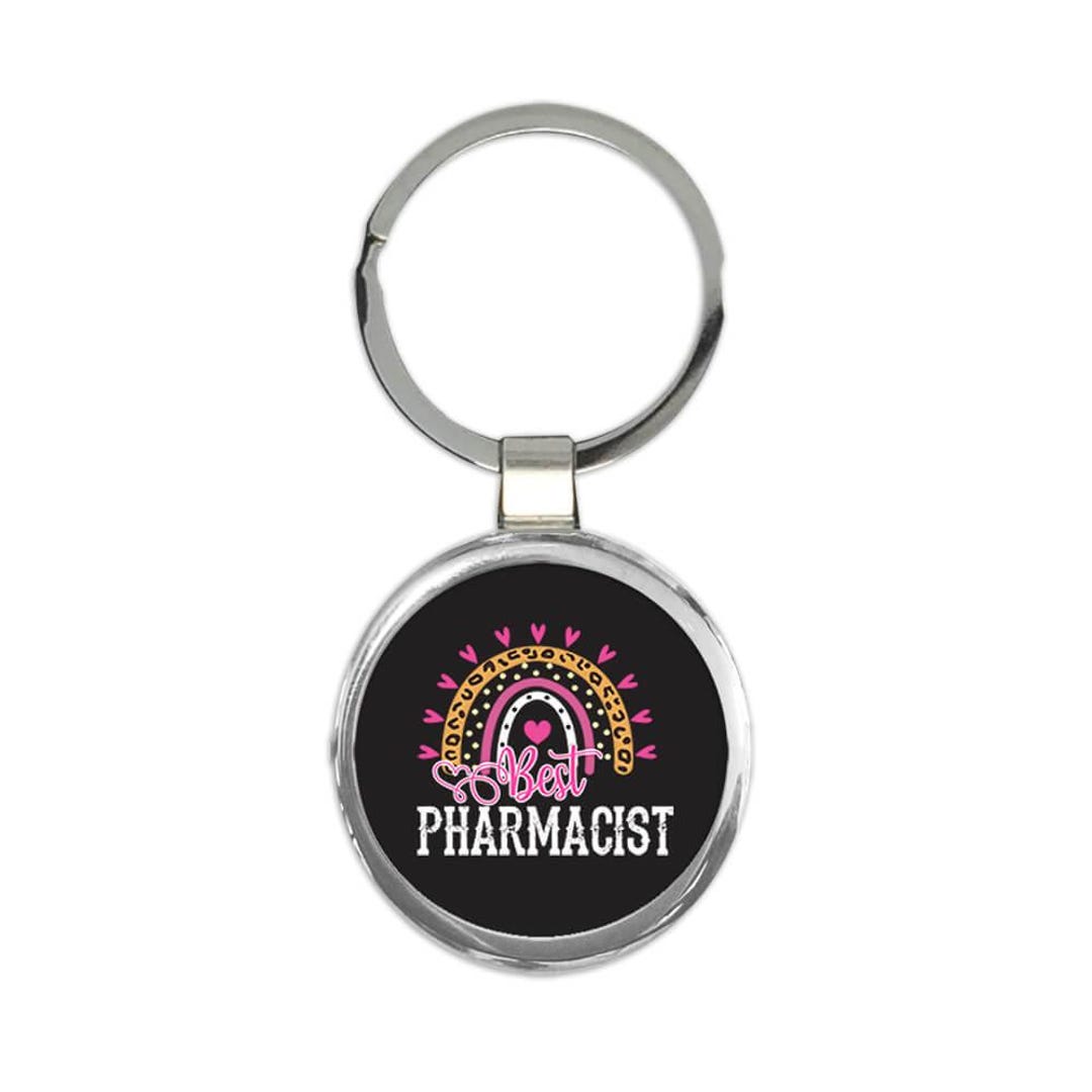 For Best Pharmacist Gift Round Keychain Feminine Art Mother Sister ...