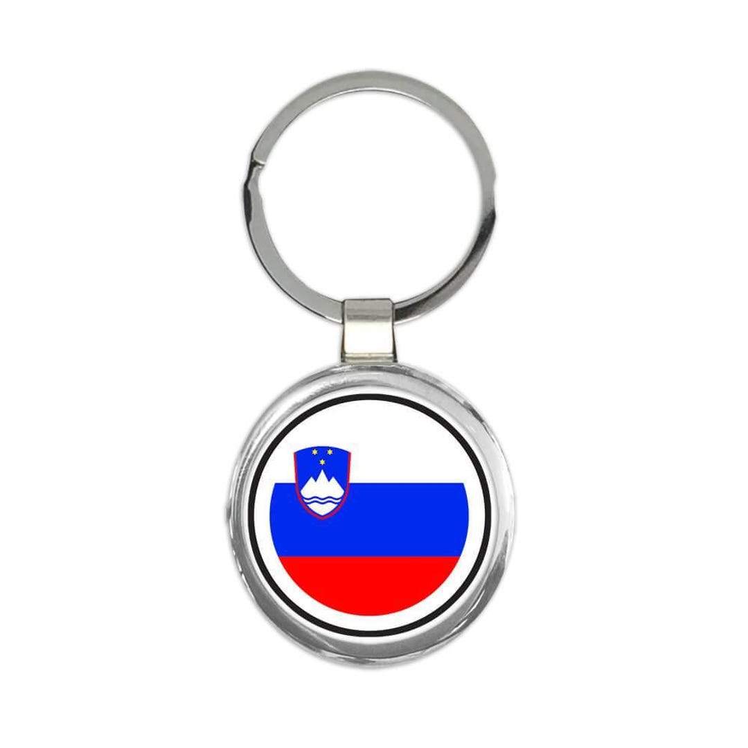 Slovenia Gift Round Keychain Flag Never Underestimate the Power ...