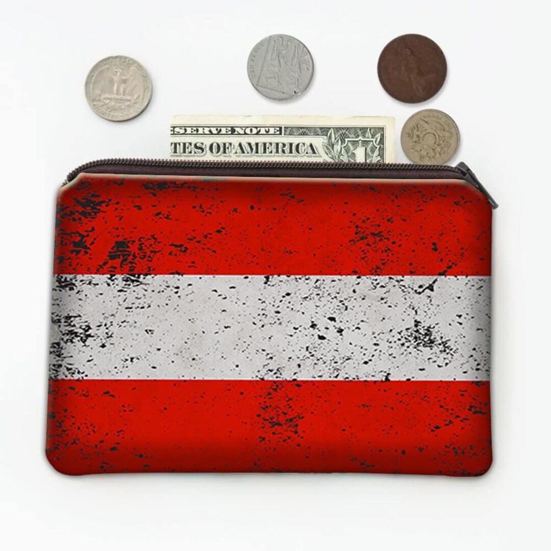 Austria Coin Purse Gift Flag Retro Artistic Austrian Expat Country - Etsy
