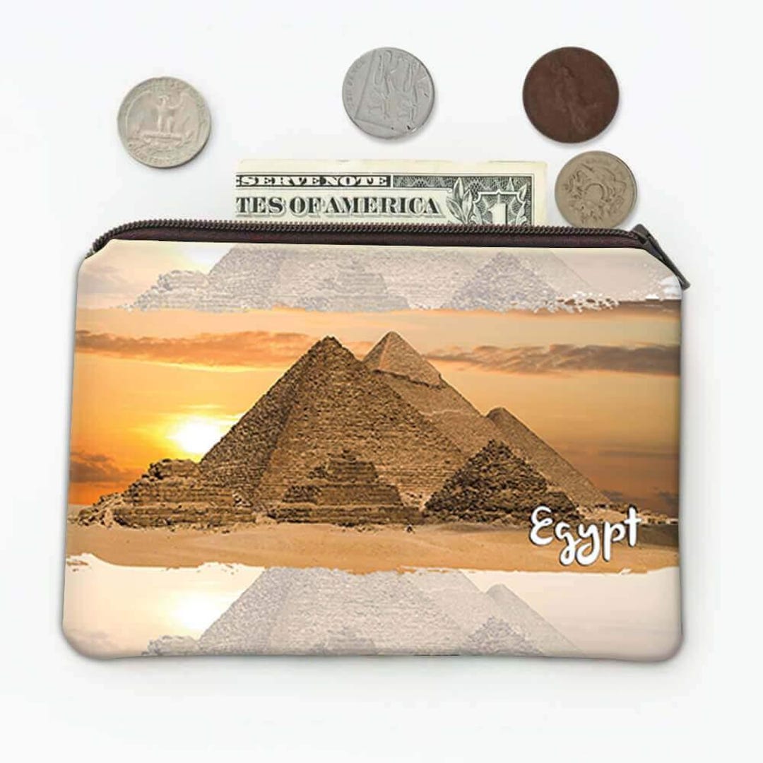 Pyramids Egypt Coin Purse Gift Cairo Pride Flag Country Souvenir Travel ...