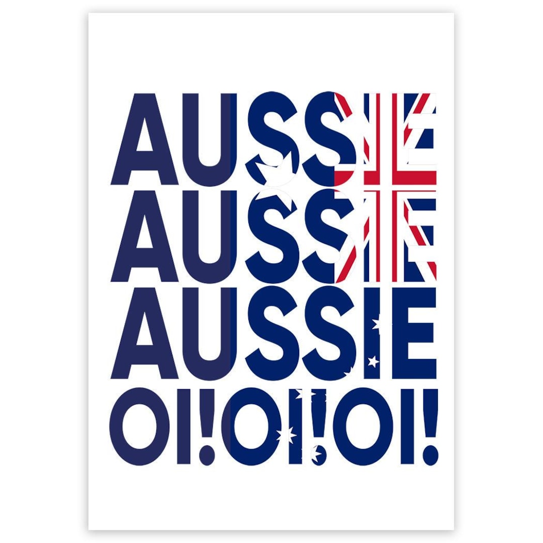 Aussie Oi Oi Oi Sticker Gift Flag Australia Country Australian Accent ...