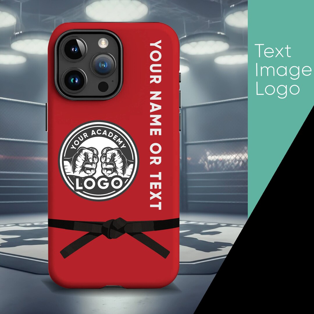 Personalized BJJ iPhone Tough Case, Martial Arts Academy Logo - Etsy