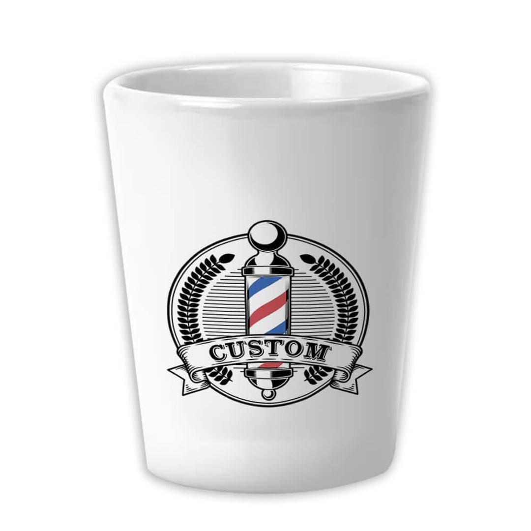 Personalized Barber Sign Custom Barbershop Ceramic Shot Glass Gift - Etsy