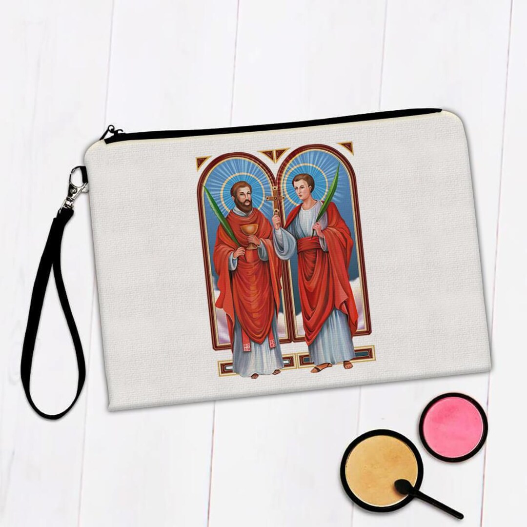 Saints Marcellinus and Peter Makeup Bag Gift Catholic Religious - Etsy