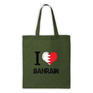 I Love Bahrain Standard Tote Bag Heart Flag Country Crest Gift Bahraini ...