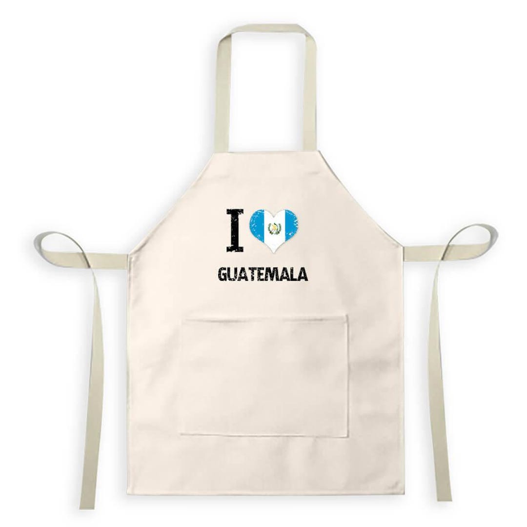 I Love Guatemala Apron Gift Heart Flag Country Crest Guatemalan Expat ...