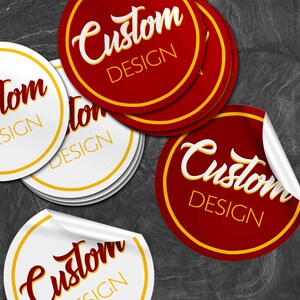 Customized Round Vinyl Stickers Personalized Circle Labels Thank You ...