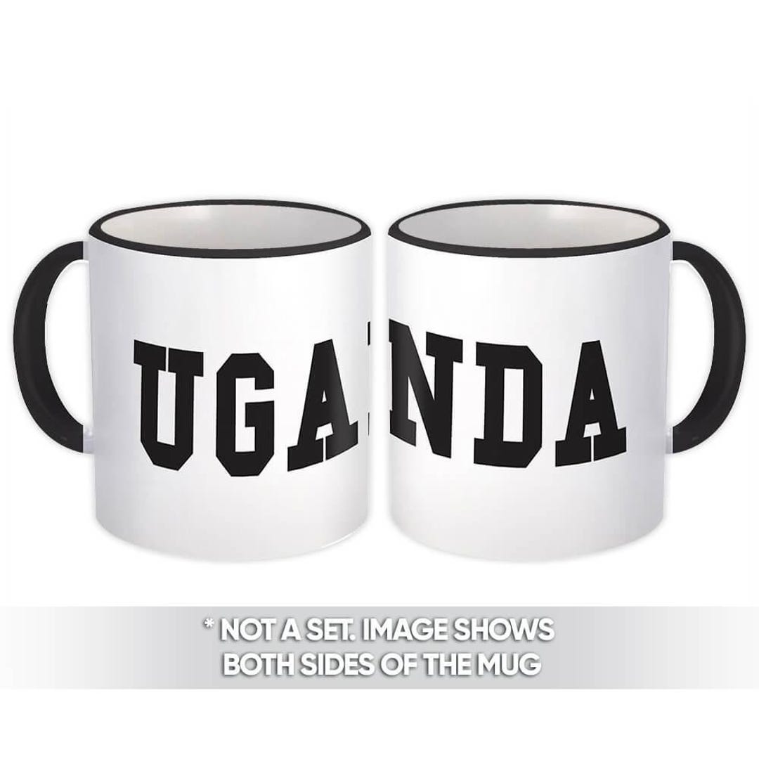 Uganda Mug Gift Flag College Script Calligraphy Country Ugandan Expat ...
