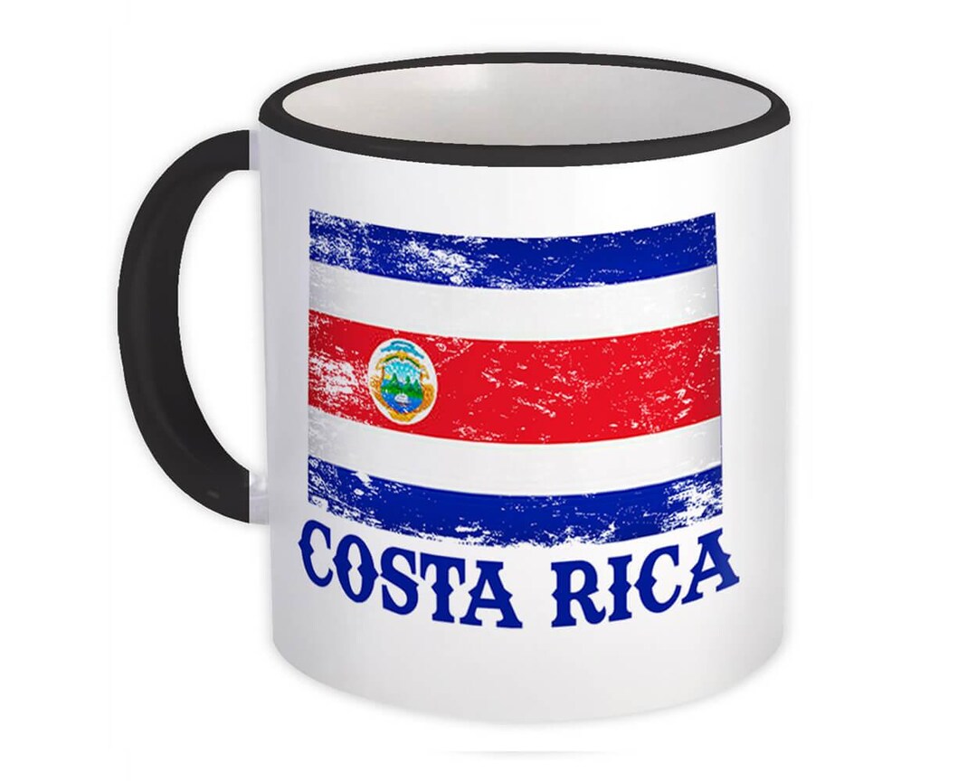 Costa Rica Mug Gift Distressed Flag Patriotic Costa Rican Expat Country ...