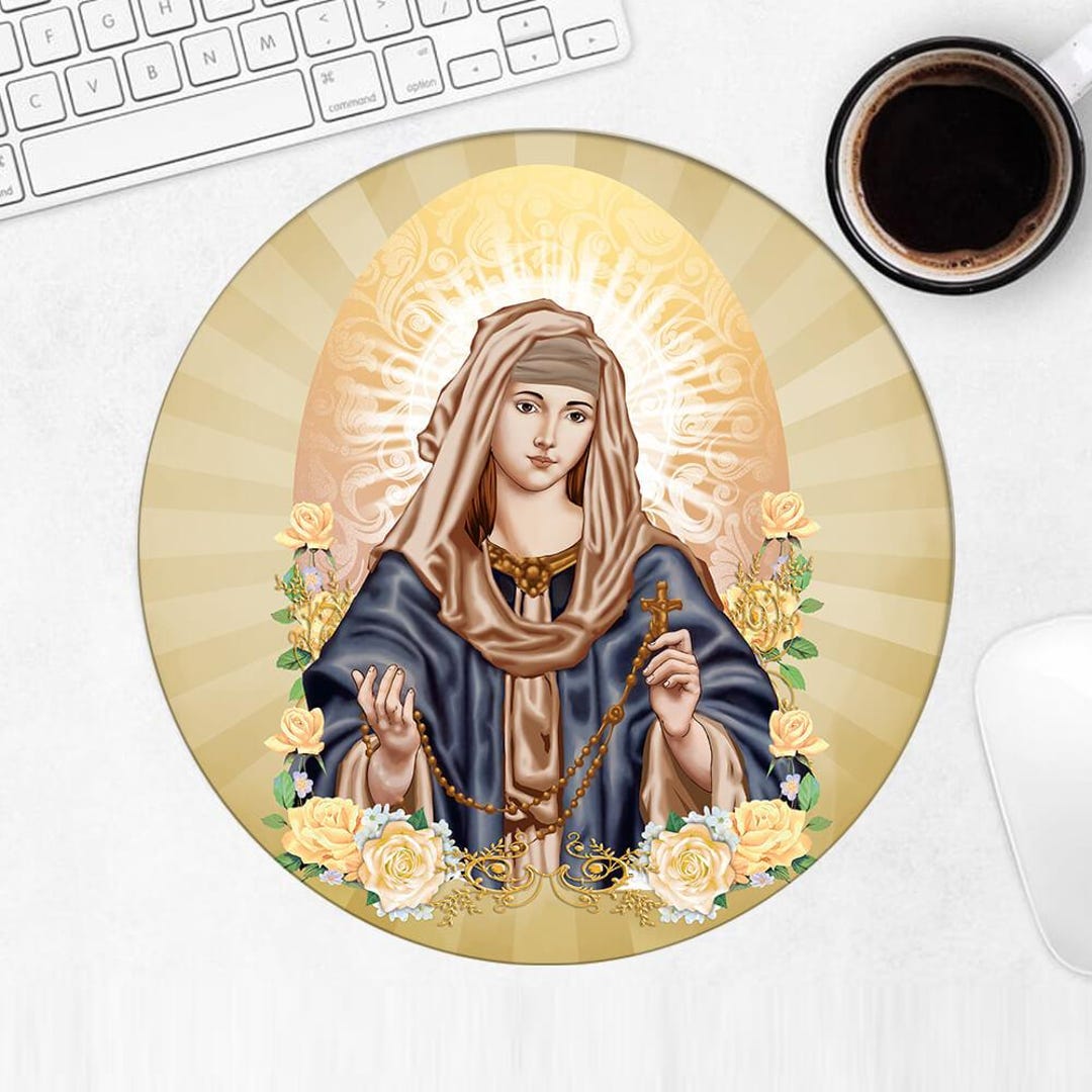 Our Lady of the Rosary Mousepad Gift Virgin Mary Catholic Saint Jesus ...