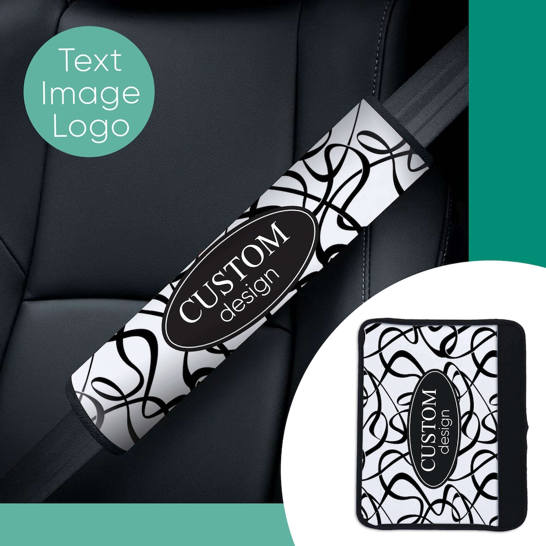 Personalized Seat Belt Car Covers Custom Seat Belt Covers Handle Wraps ...