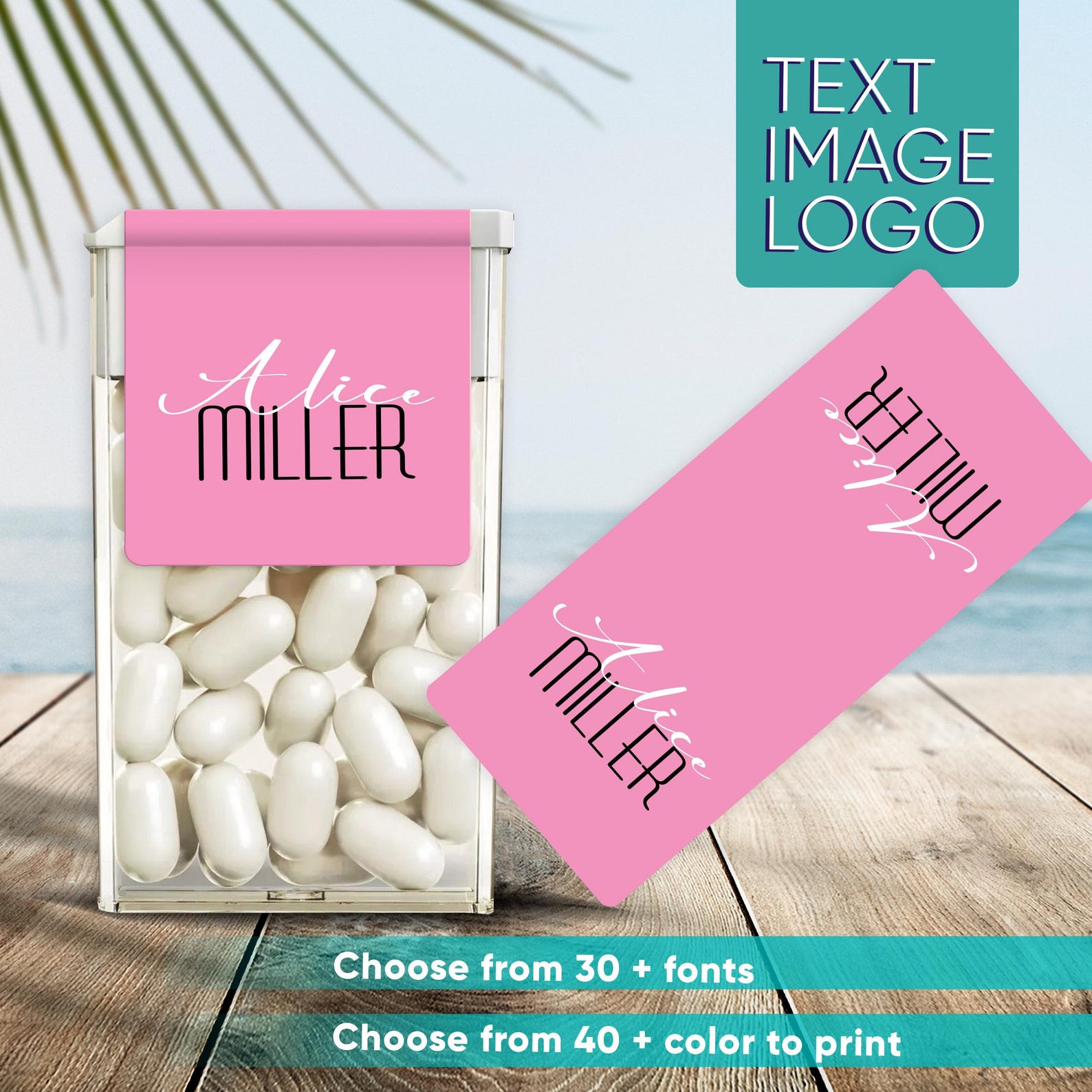 Personalized 24 Mint Label Sticker Bulk Custom Tag Label Party Favor ...