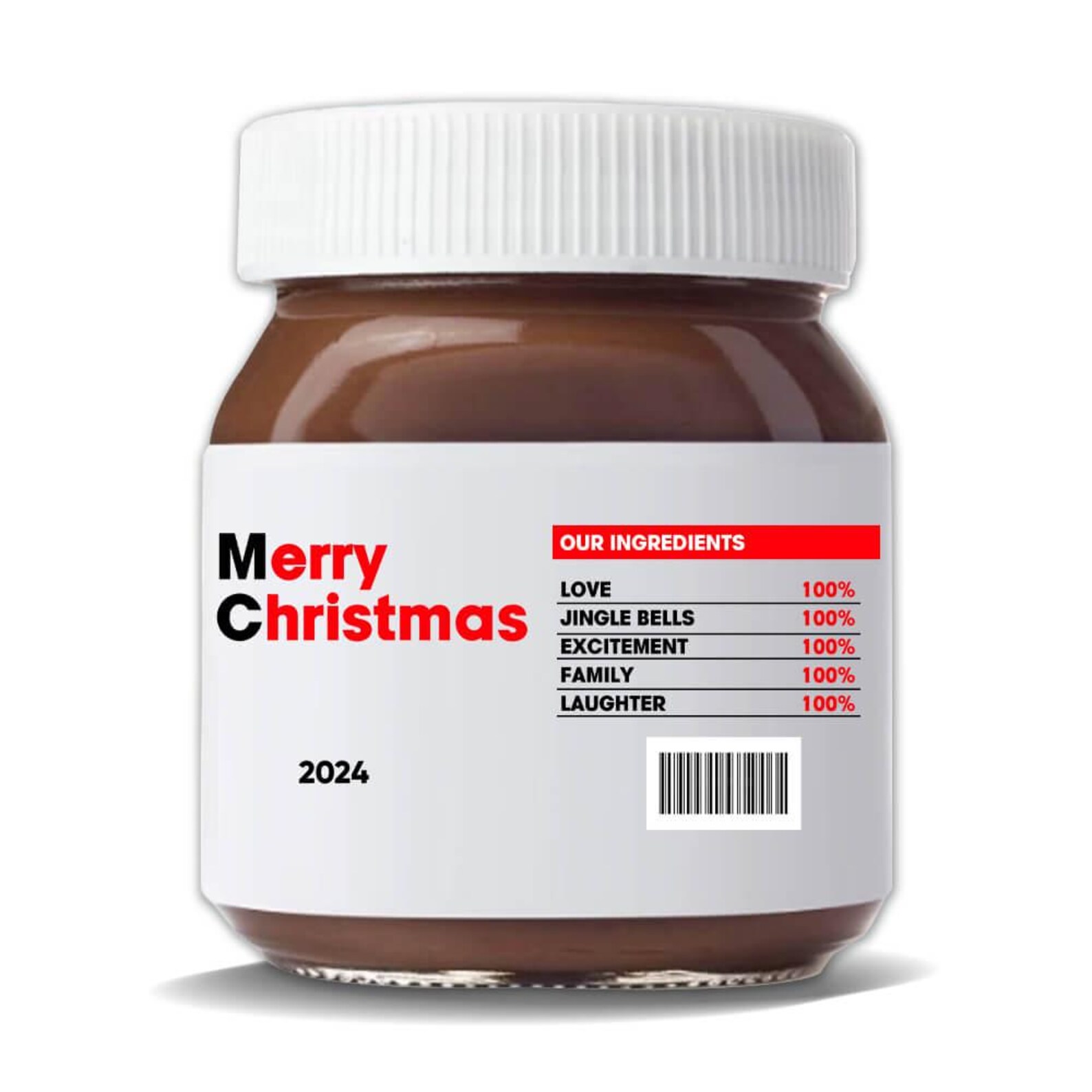 Personalized Label for Nutella Jars Xmas Celebration Sticker Vinyl ...