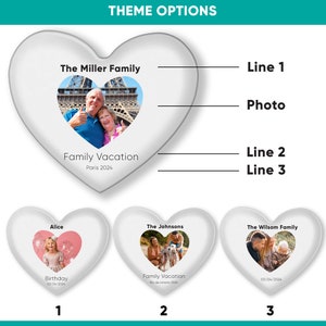 Custom 3D Epoxy Heart Magnet, Personalized Photo Fridge Decor - Etsy
