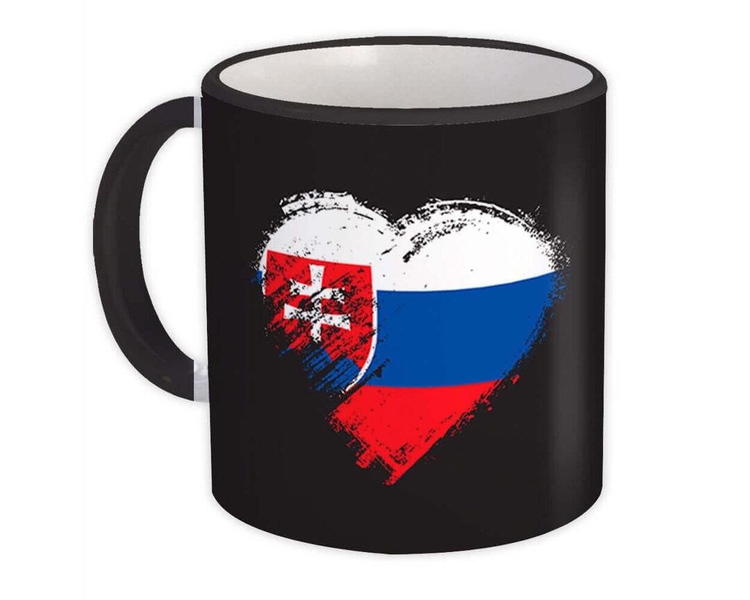 Slovak Heart Mug Gift Slovakia Country Expat Flag Patriotic Flags ...