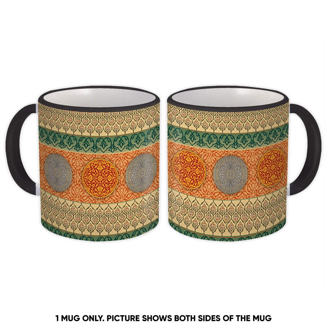Arabesque Mandala Quatrefoil Mug Gift Seamless Abstract Pattern Floral ...