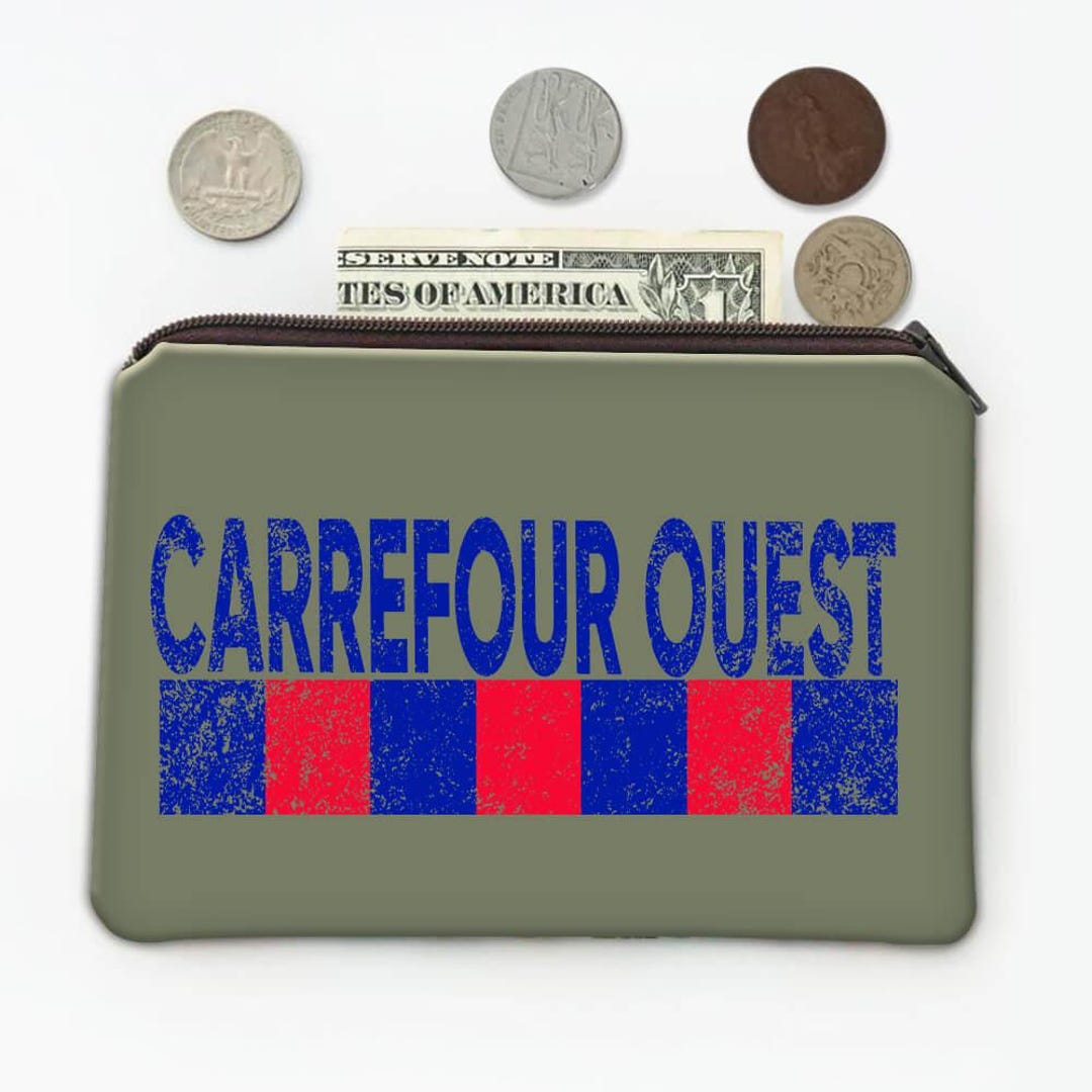 Carrefour Ouest Haiti Coin Purse Gift Retro Colors Squares - Etsy