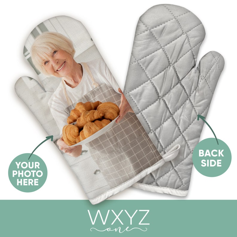 Custom Oven Mitt Kitchen Accessories, Personalized Oven Mitt, Non-slip ...