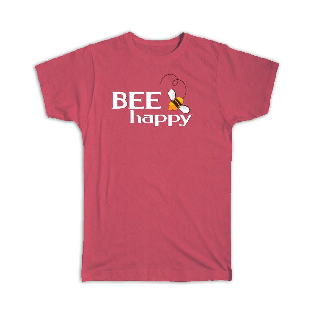 Bee Happy T-shirt Gift Flying Cute - Etsy