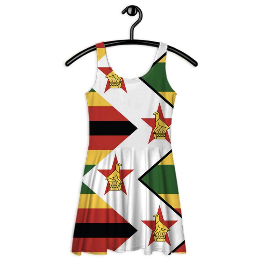 Pattern Zimbabwean Flag Zimbabwe Skater Dress Gift - Etsy