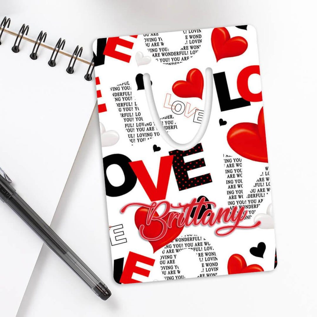 Love Letters Bookmark Rectangular Aluminum Gift Be My Valentine Hearts ...
