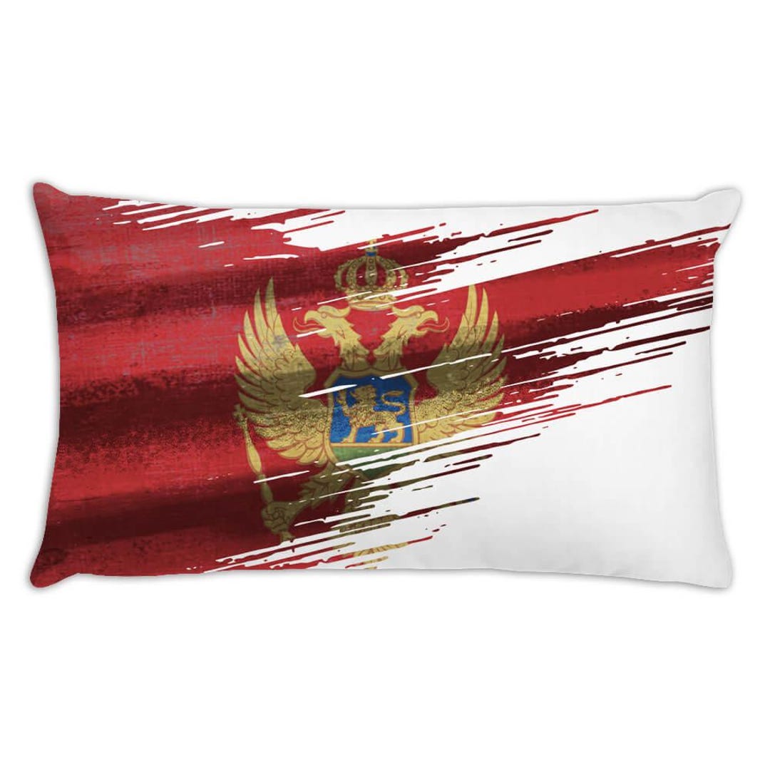 Montenegro Flag Rectangular Premium Throw Pillow Gift Montenegrin ...