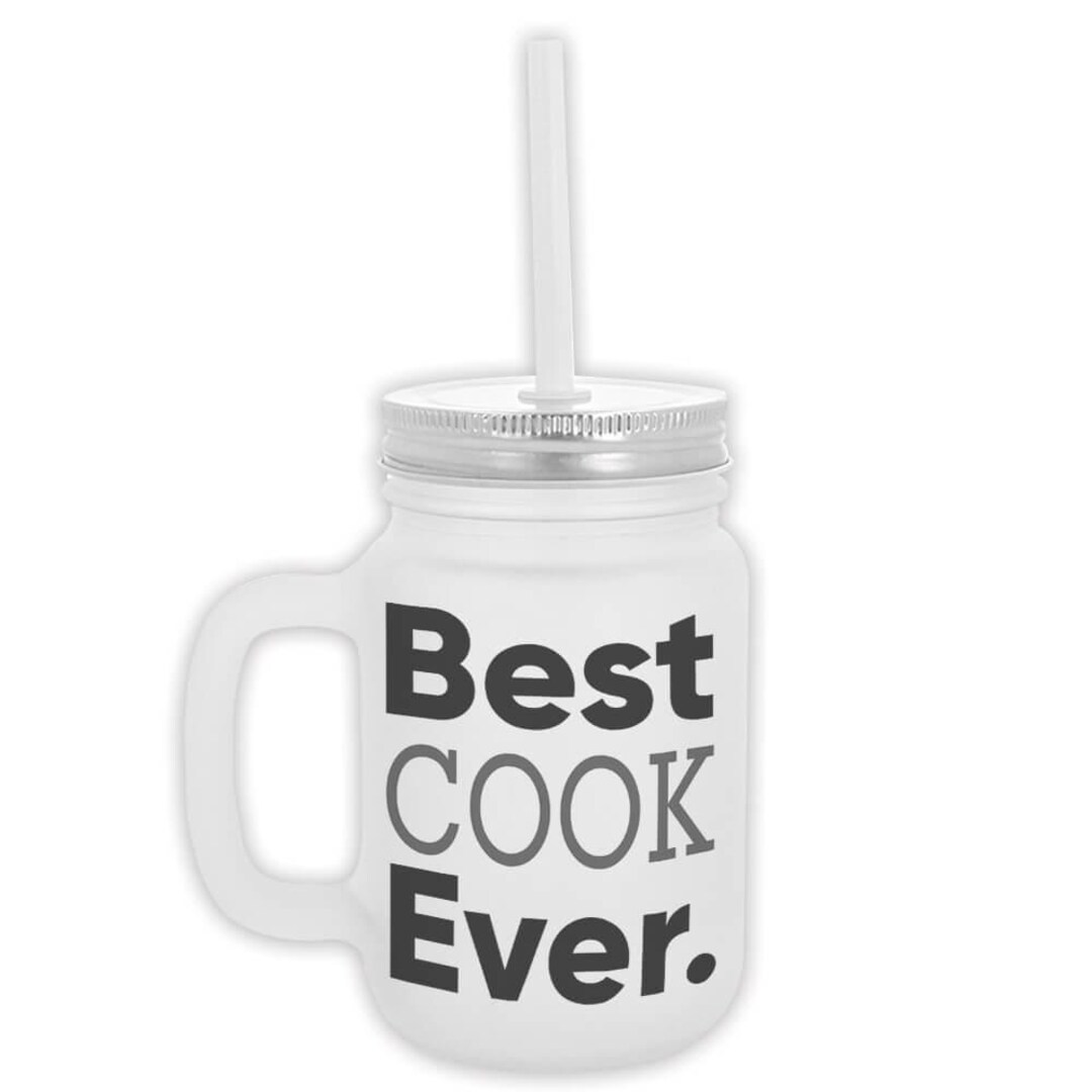 Best COOK Ever Frosted Mason Jar Gift Occupation Office Work Christmas ...