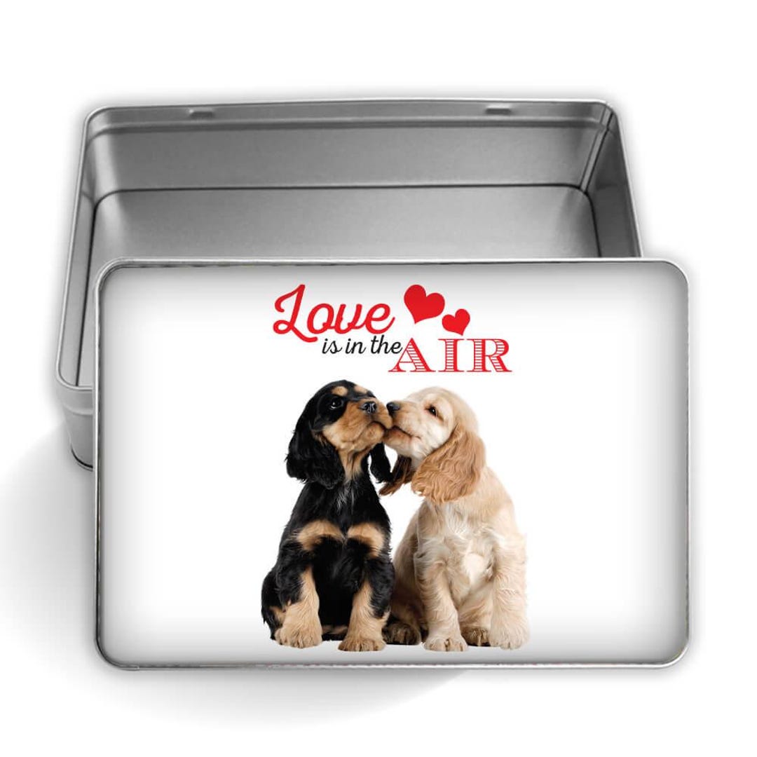 Cocker Spaniel Love is in the Air Rectangular Tin Box Gift Dog Pet ...