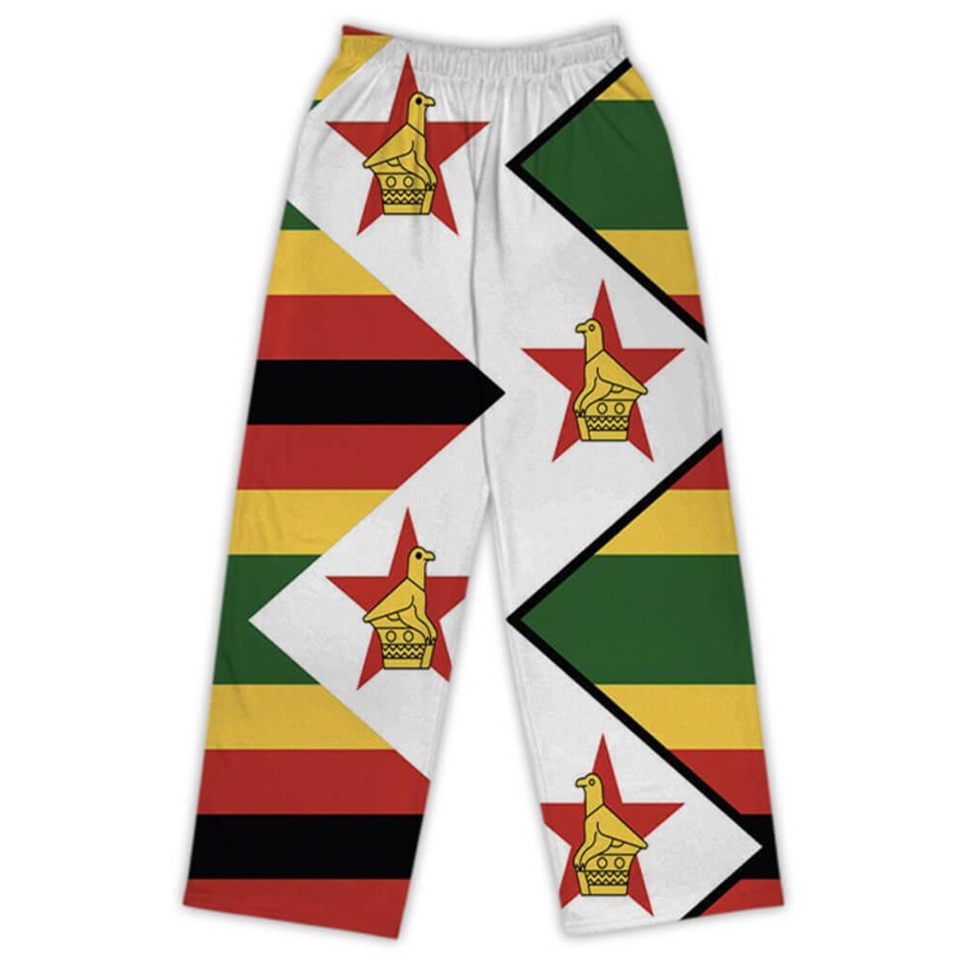 Pattern Zimbabwean Flag Zimbabwe Pants Wide Leg Gift - Etsy