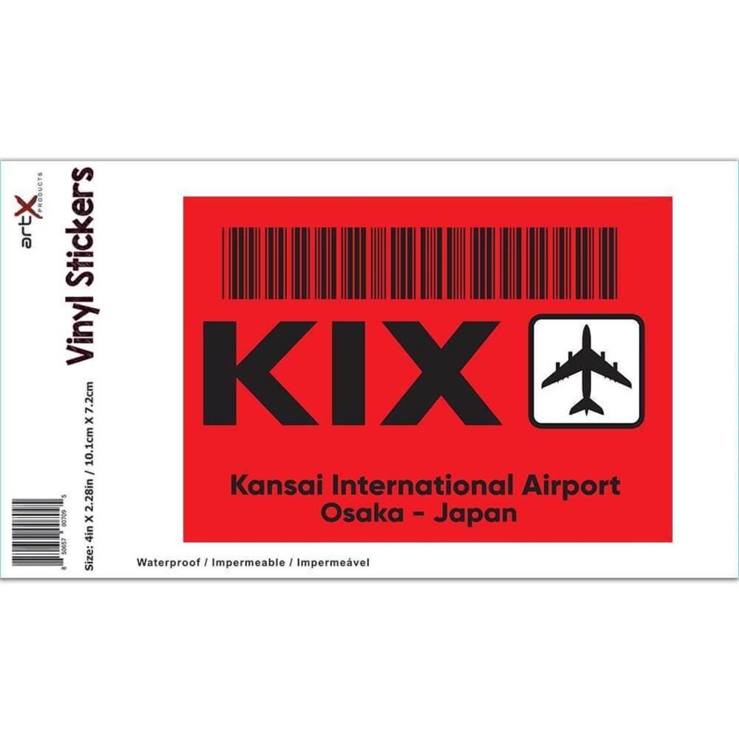 Japan Kansai Airport Osaka KIX Sticker Gift Travel Airline Pilot ...