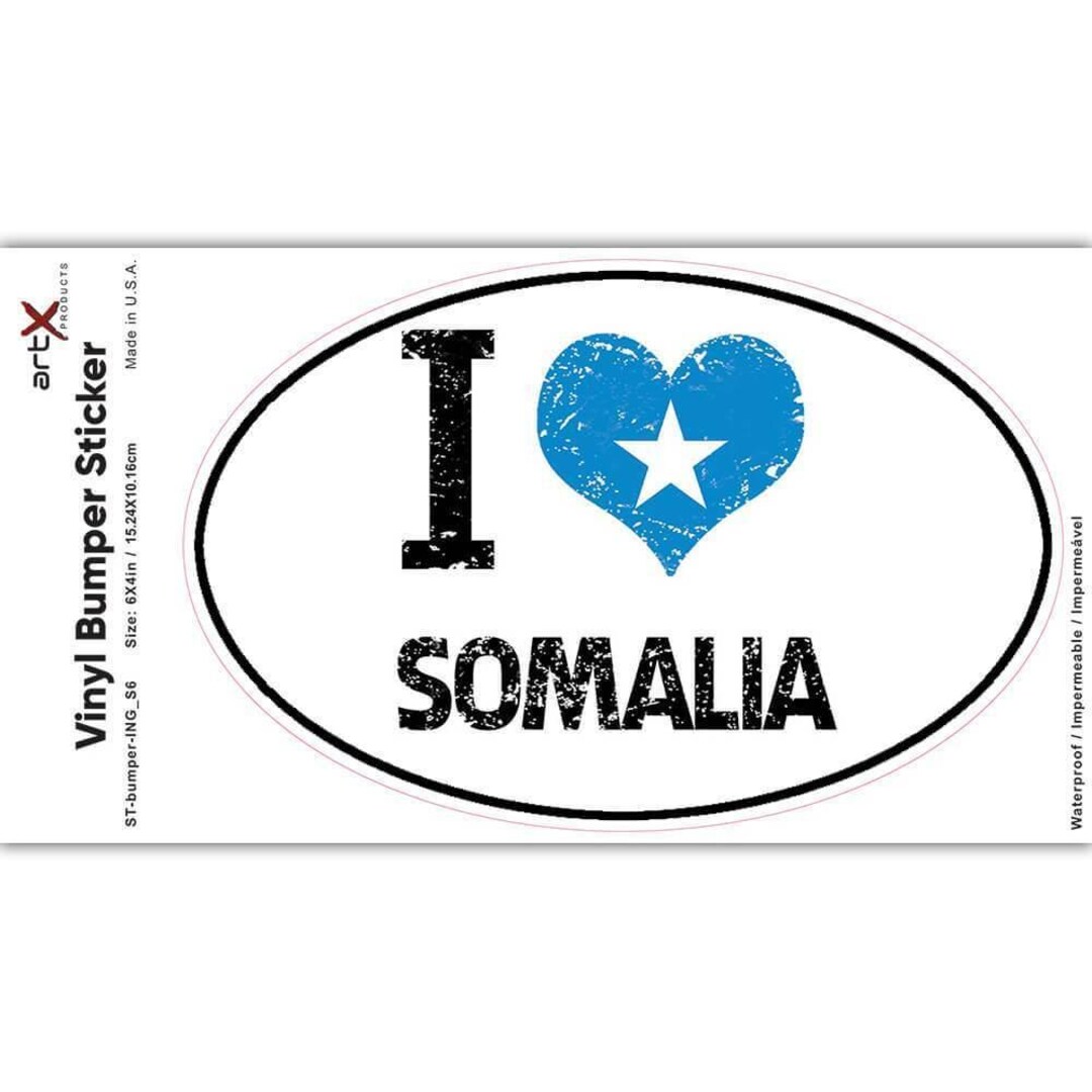 I Love Somalia Sticker Gift Heart Flag Country Crest Somali Expat - Etsy