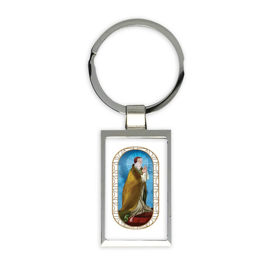 Saint Clement I Gift Rectangular Keychain Catholic Church Rome Pope ...