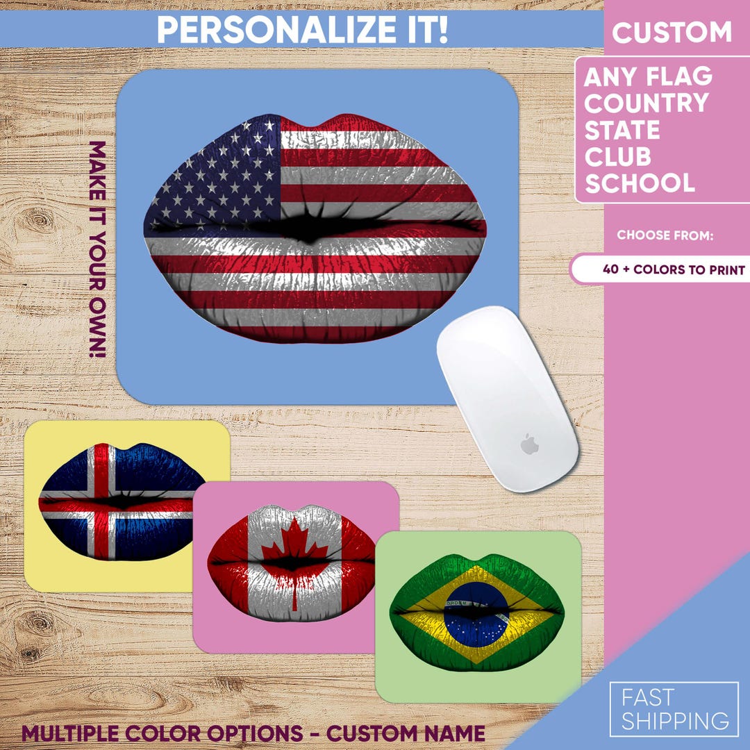 Custom Image Lips Mouse Pad \ Personalized Image Desk Accessory - Etsy