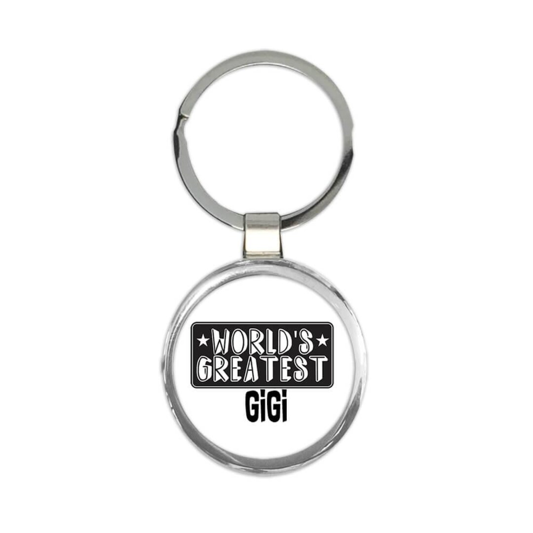World Greatest GIGI Gift Round Keychain Family Christmas Birthday ...