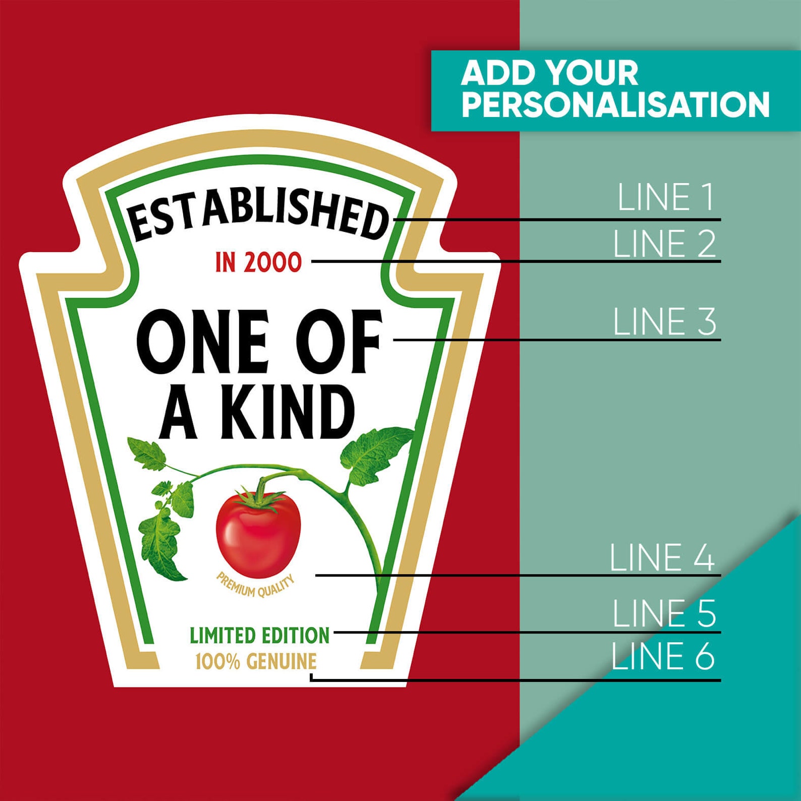 Personalized Label for Valentines Ketchup Bottle Custom Love You From ...