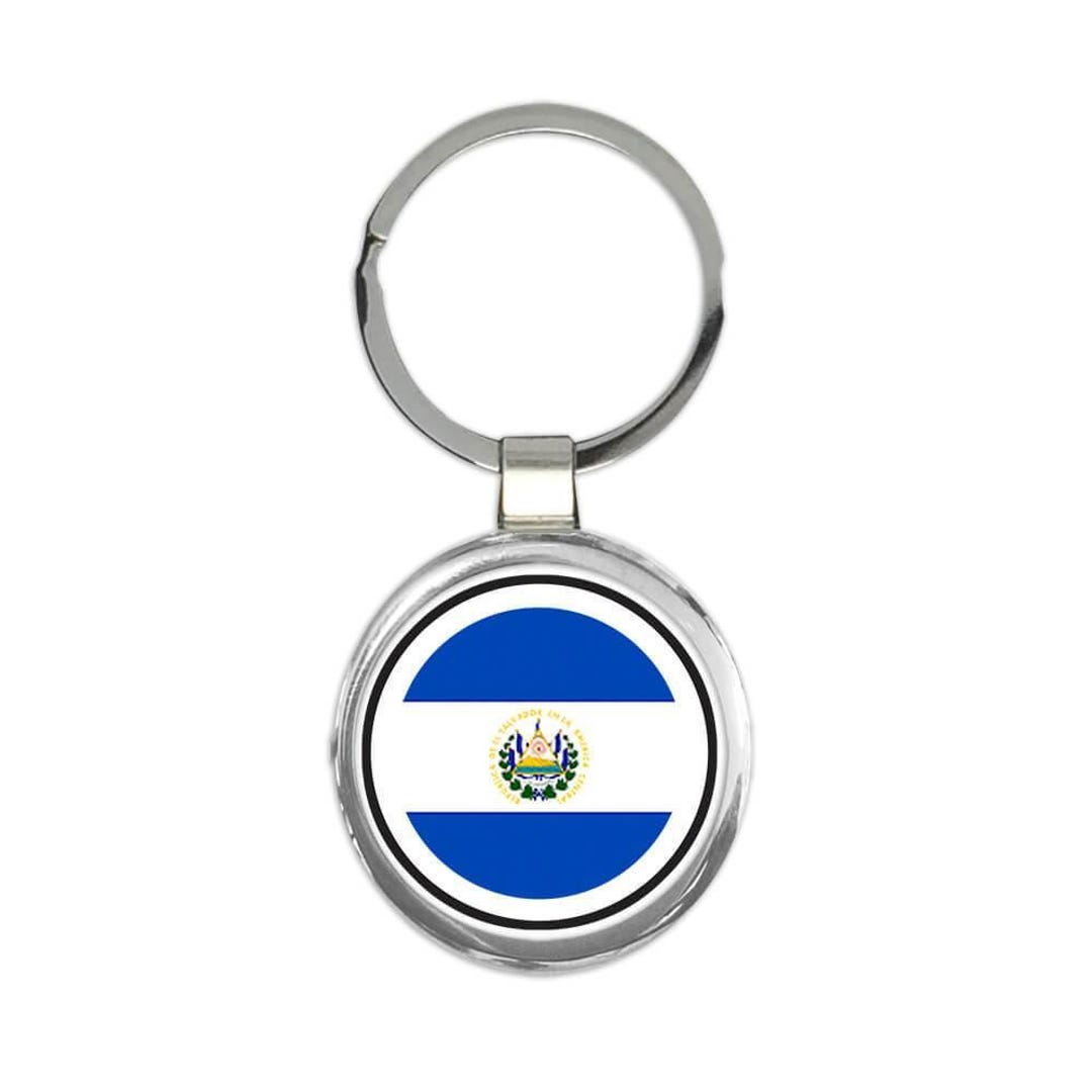 El Salvador Gift Round Keychain Flag Never Underestimate Power ...
