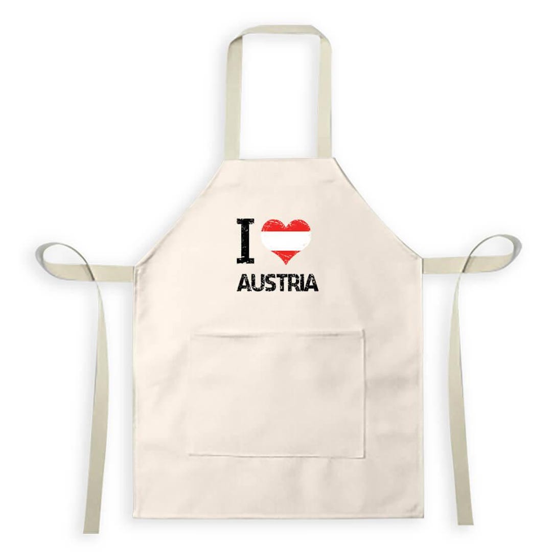 I Love Austria Apron Gift Heart Flag Country Crest Austrian Expat - Etsy