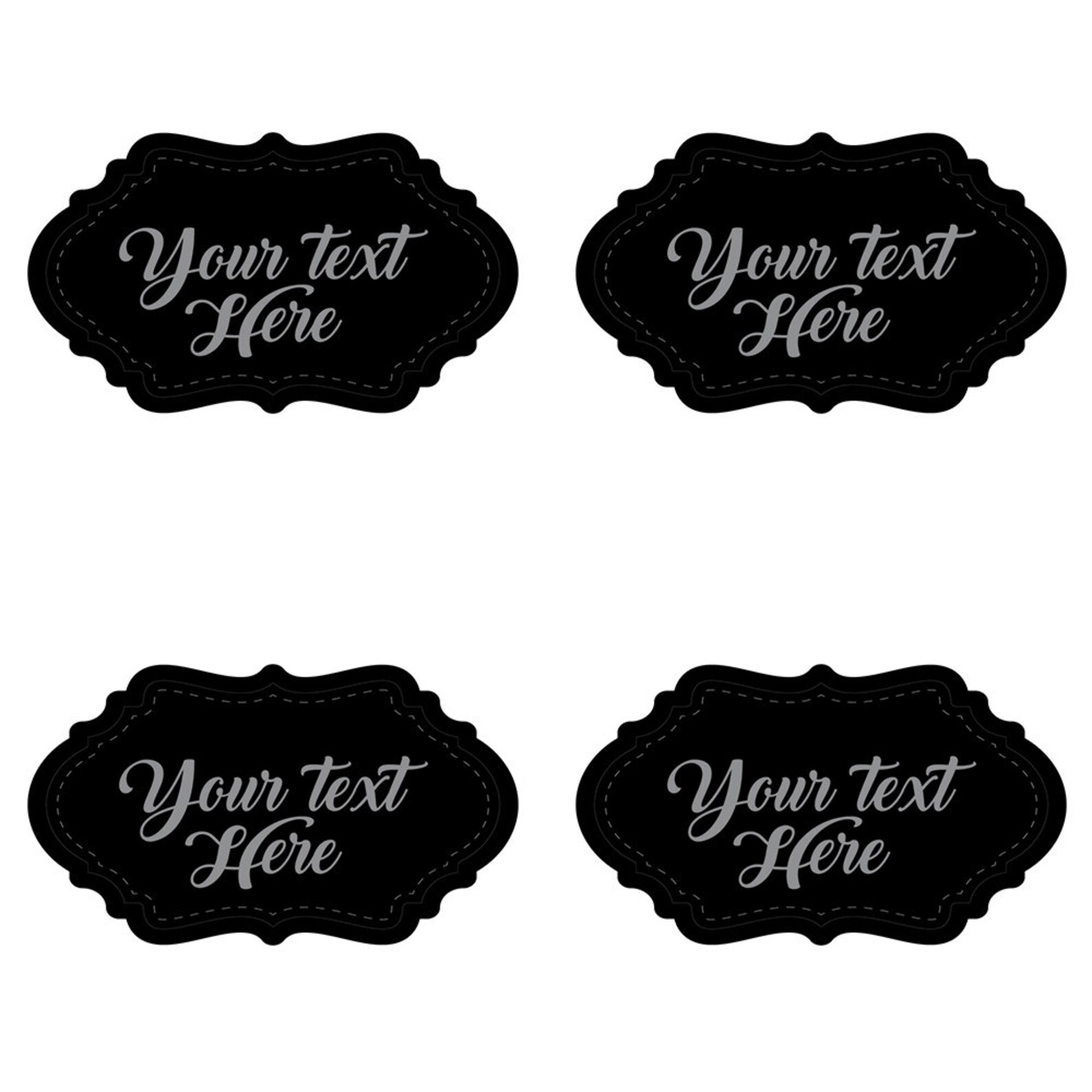 Custom Textured Fancy Tray Chalkboard Sticker Bulk Pantry Organize ...