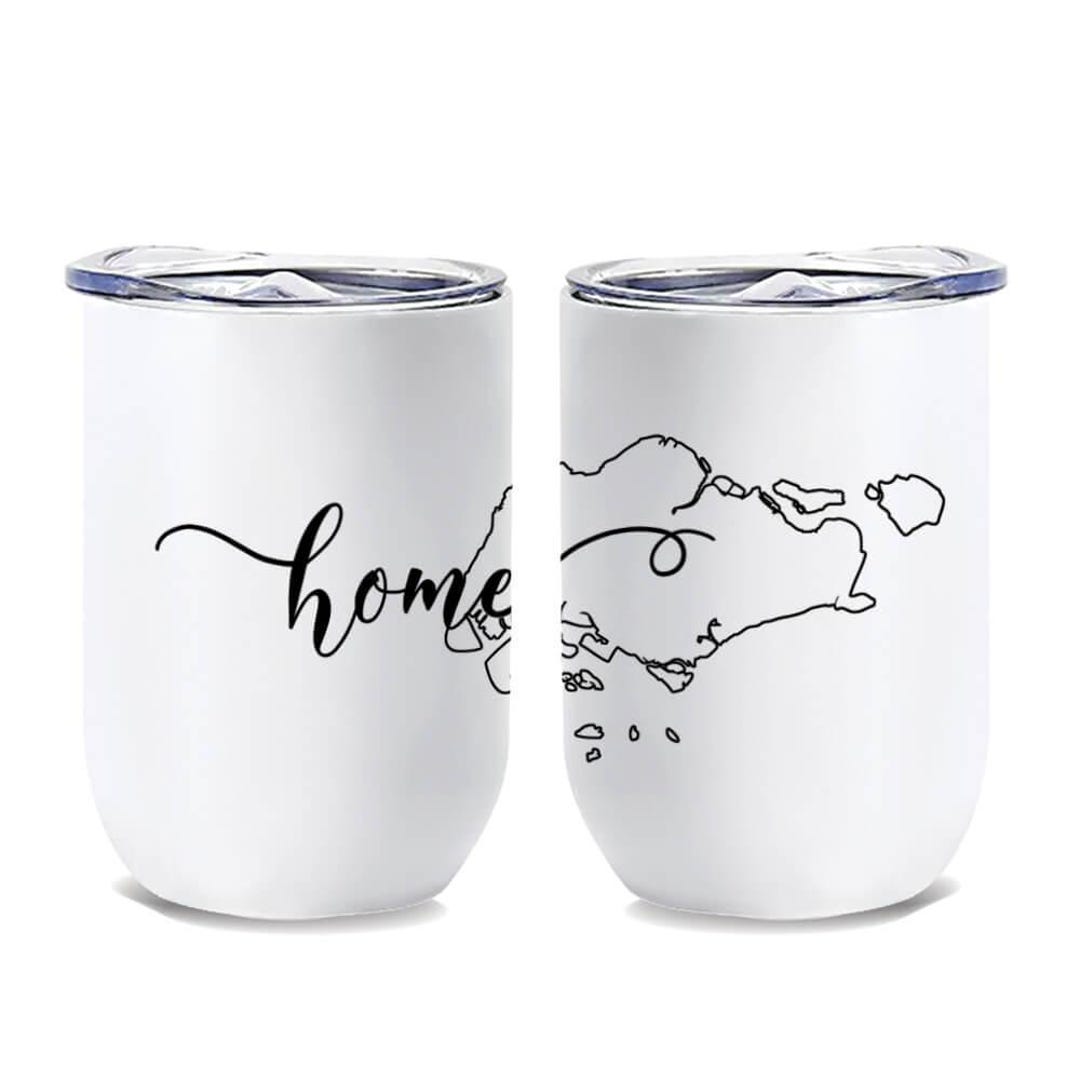 Singapore Home Map Wine Tumbler Gift Singaporean Epat Country Souvenir ...